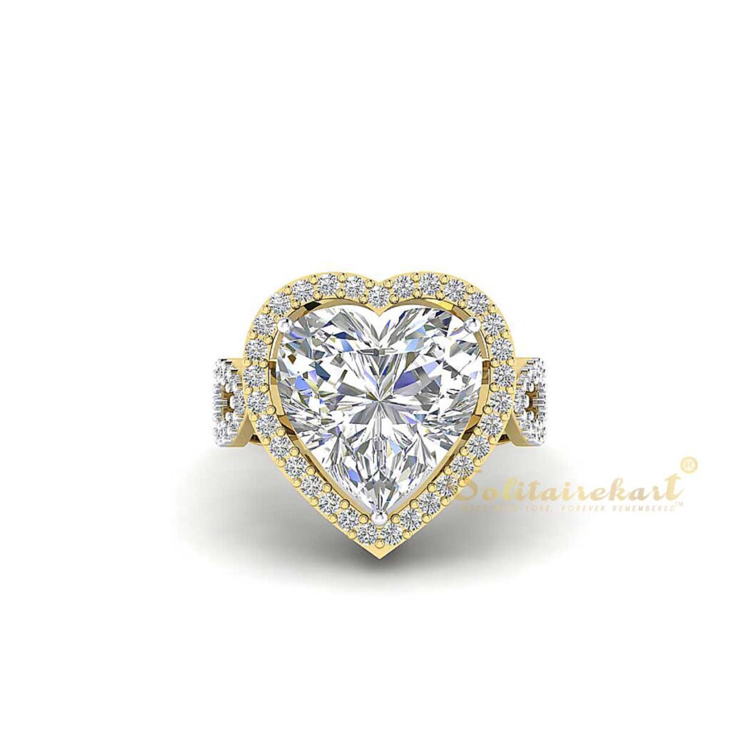 Heart Shaped Diamond Rings Collection in 14K, 18K & 22K Gold